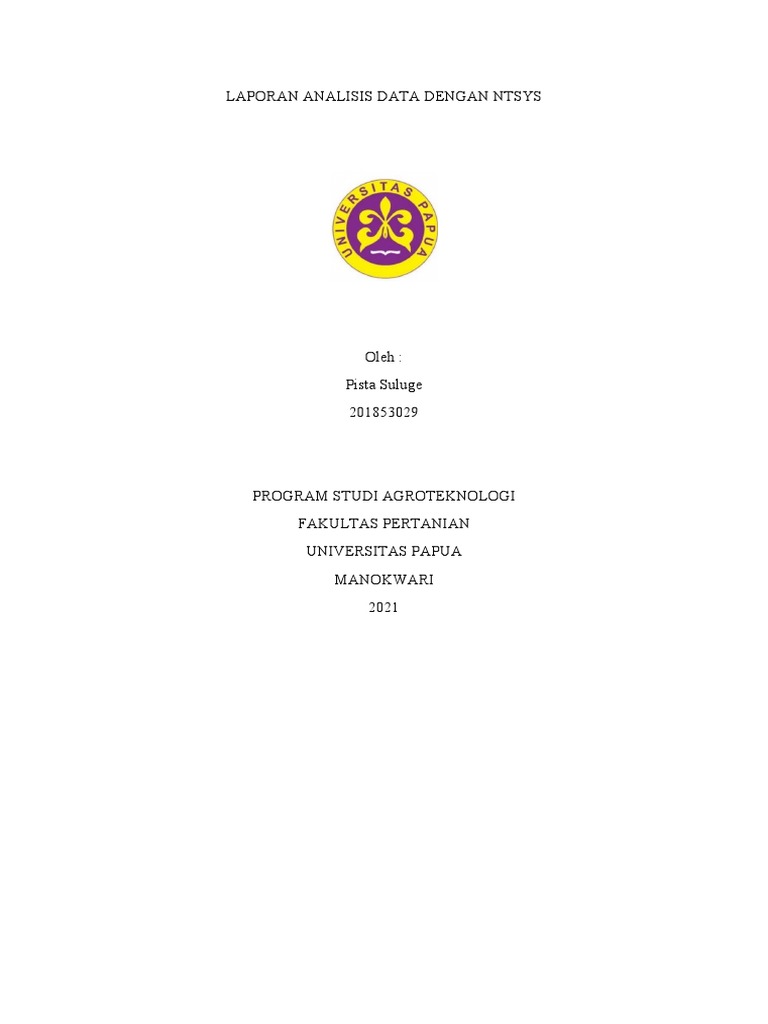 Laporan Praktikum Analisis Data Dengan Ntsys | PDF