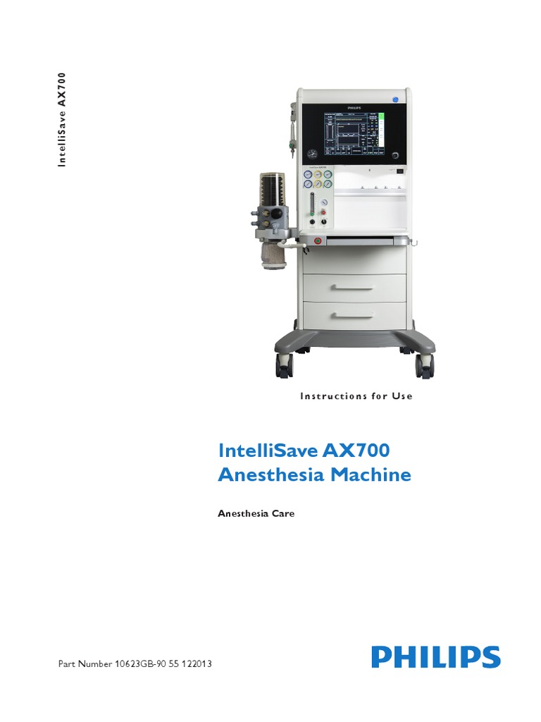 Intellisave Ax700 Anesthesia Machine: Instructions For Use | PDF ...