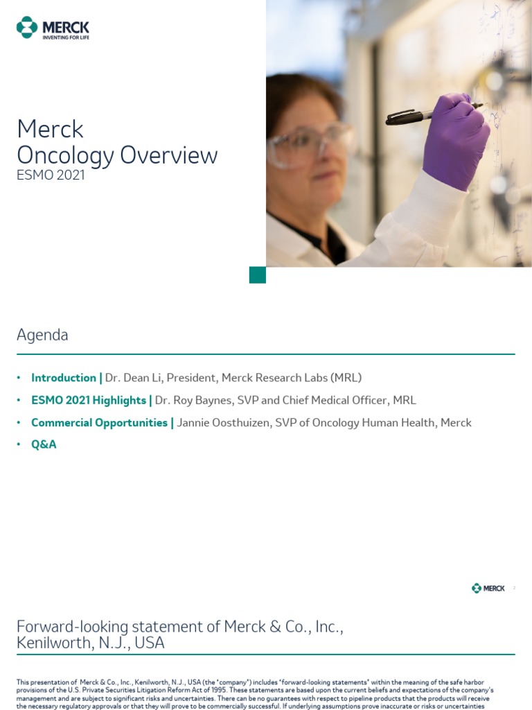 ESMO Investor Event Slides | PDF | Cancer | Metastasis