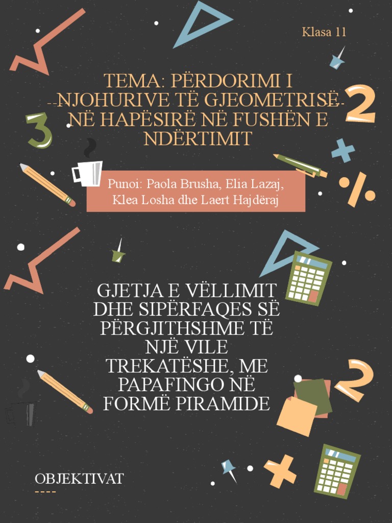 Projekt Mat Trupat Gjeometrike Tremujori 1 2021 | PDF