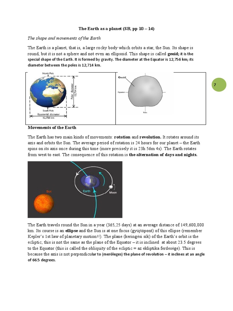 The Earth As A Planet | PDF | Moon | Orbital Inclination