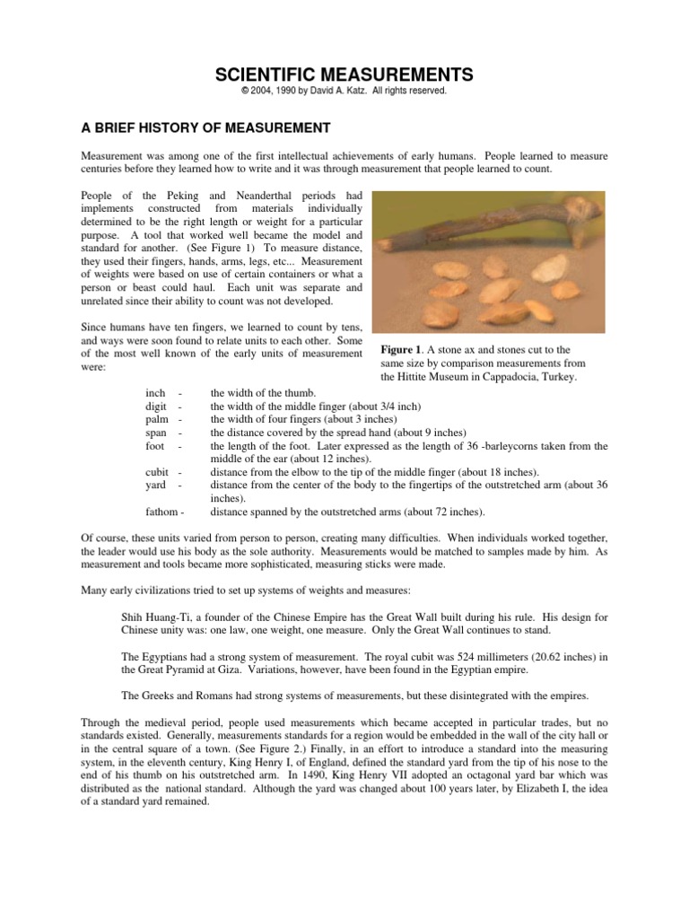 Scientific Measurements: A Brief History of Measurement | PDF ...