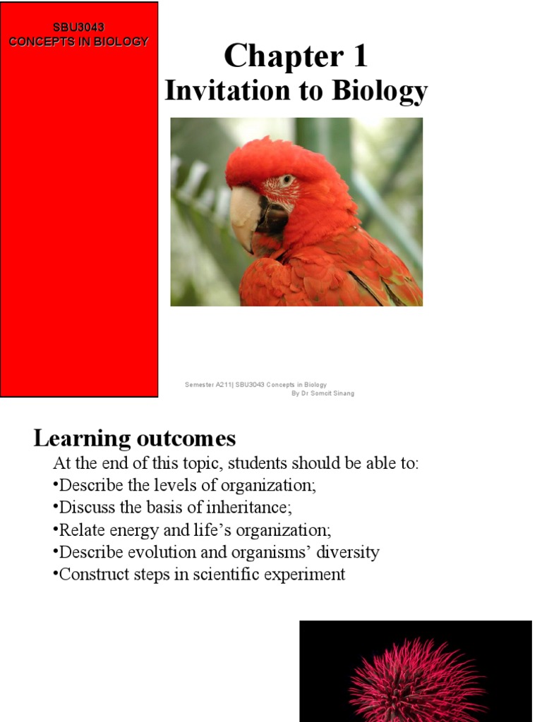 Chapter 1 Invitation To Biology | PDF | Biology | Evolution