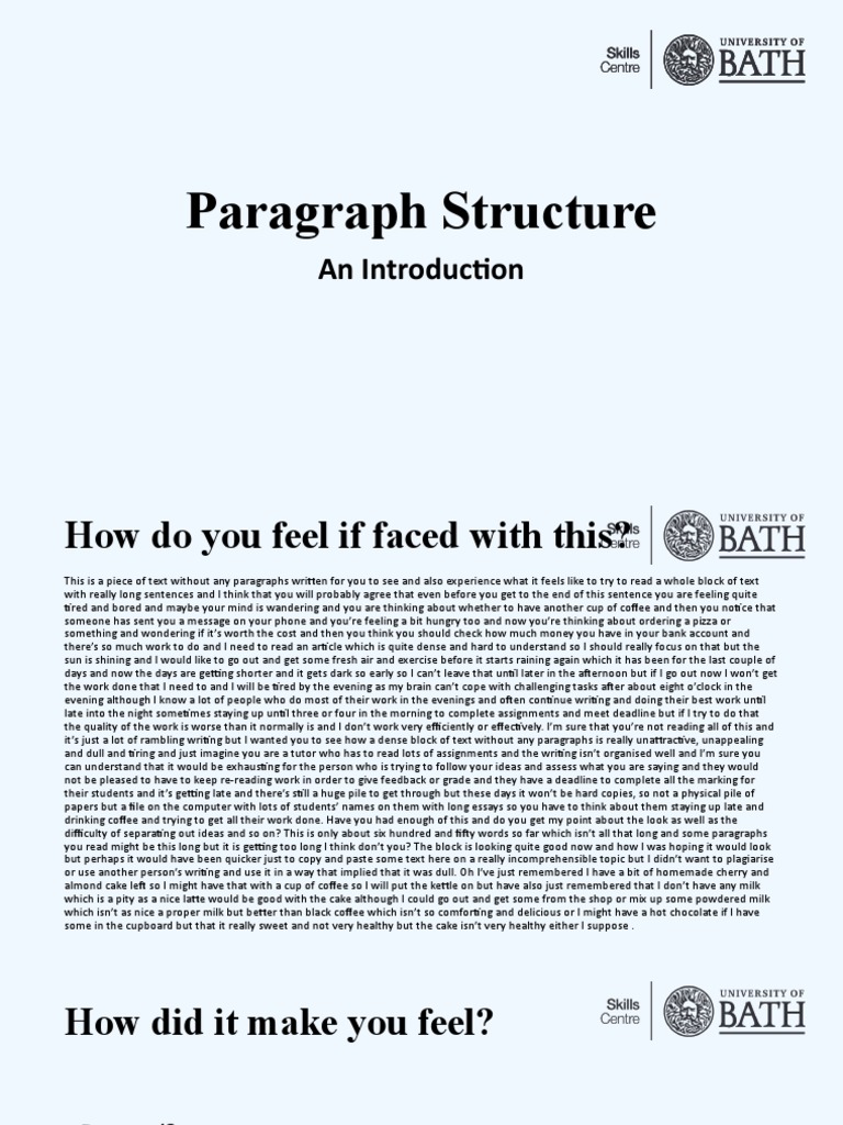 Paragraph Structure: An Introduction | PDF | Writers | Essays