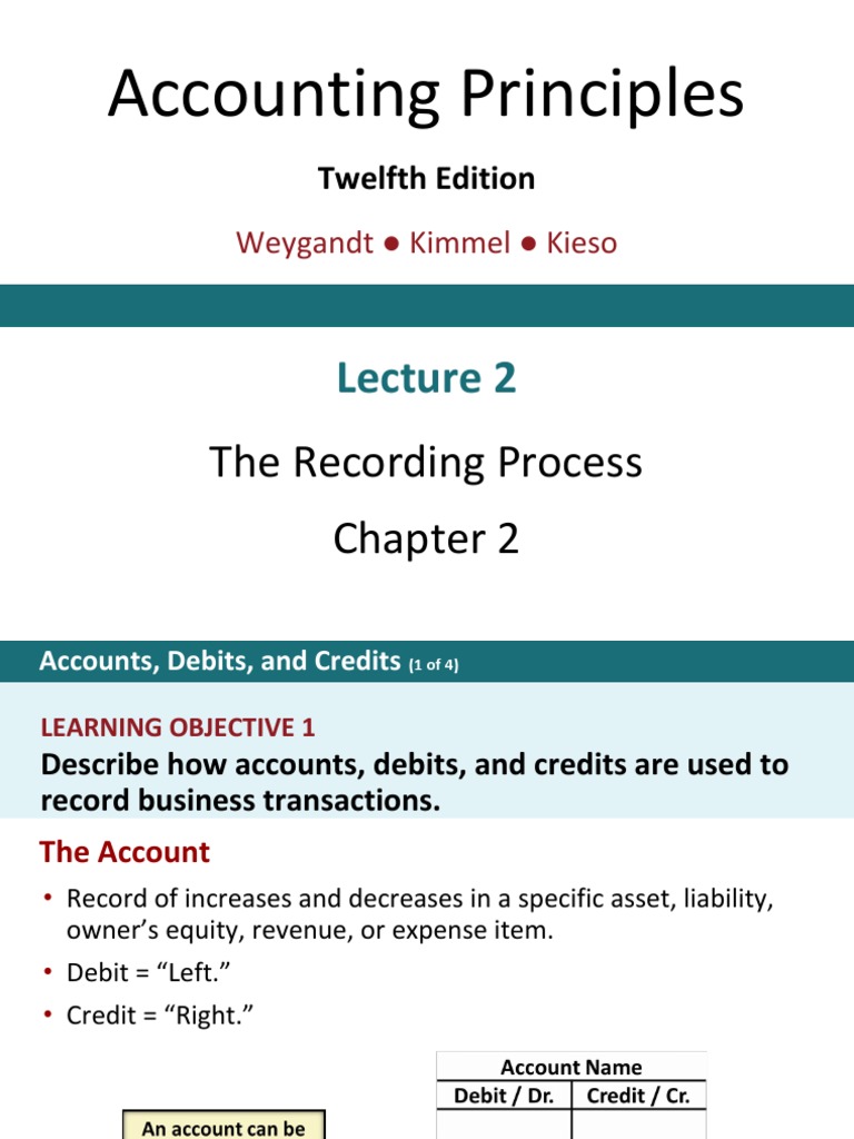 Accounting Principles: The Recording Process | PDF | Debits And Credits ...