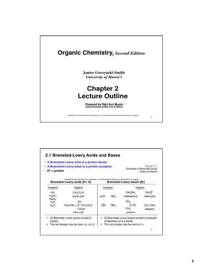 Organic Chemistry, Second Edition Janice Gorzynski Smith, ch2 | PDF ...