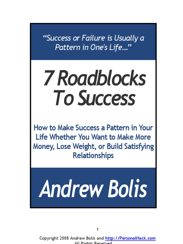 7 Roadblocks To Success | PDF