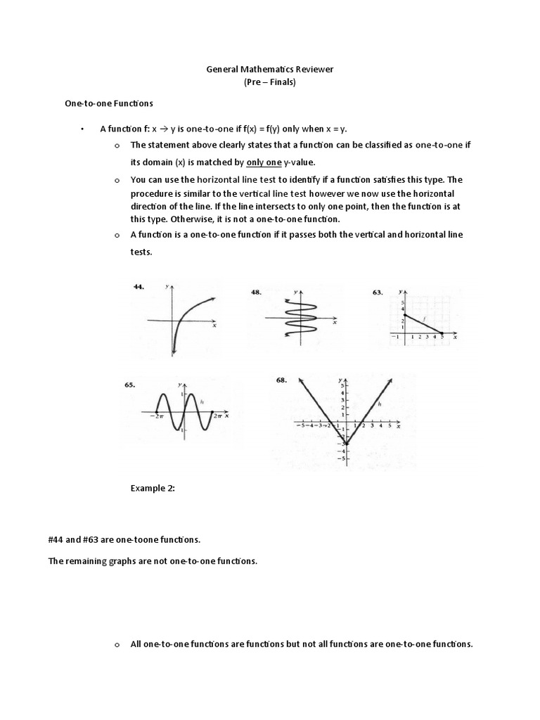 General Mathematics Reviewer Prefinals | PDF | Interest | Function (Mathematics)