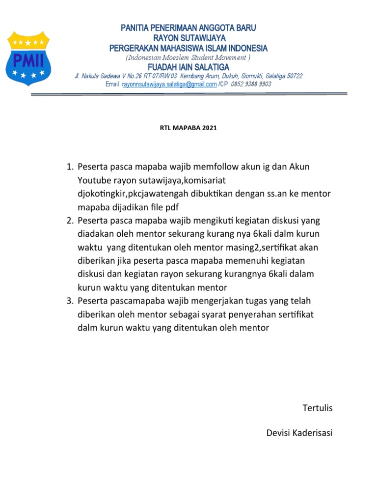 RTL Mapaba 2021 | PDF