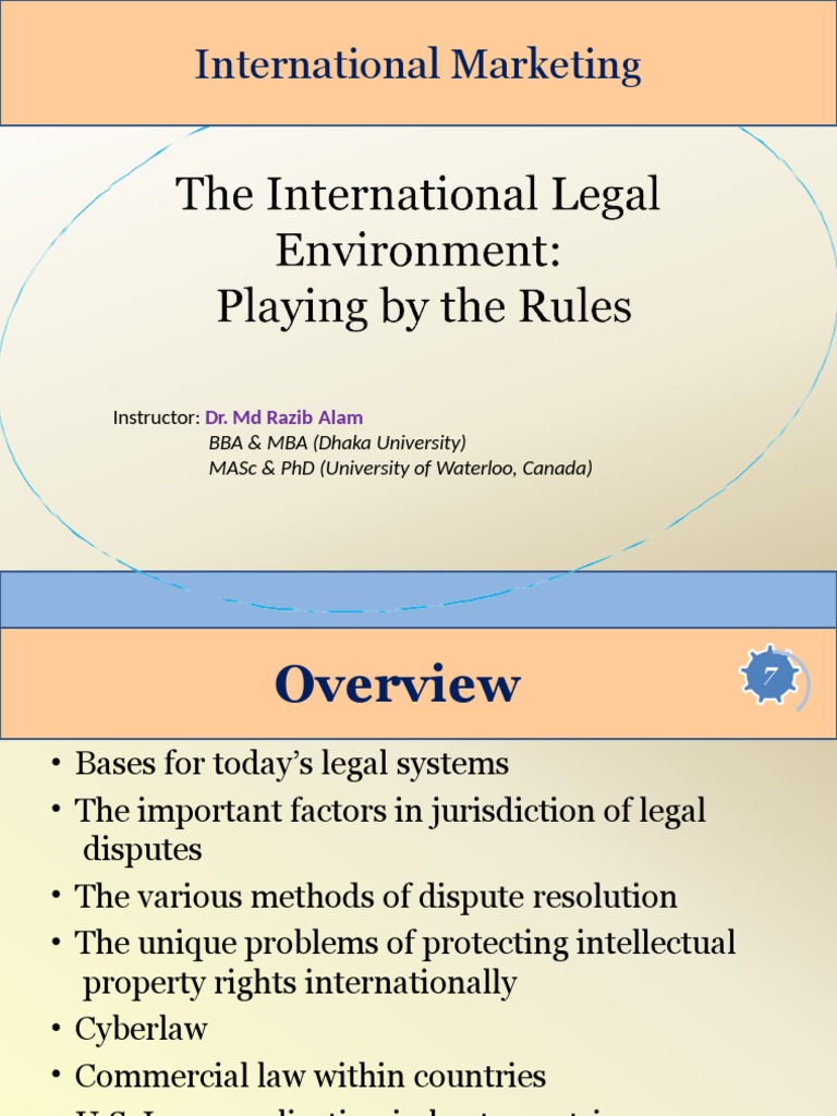 The International Legal Environment | PDF | Intellectual Property ...