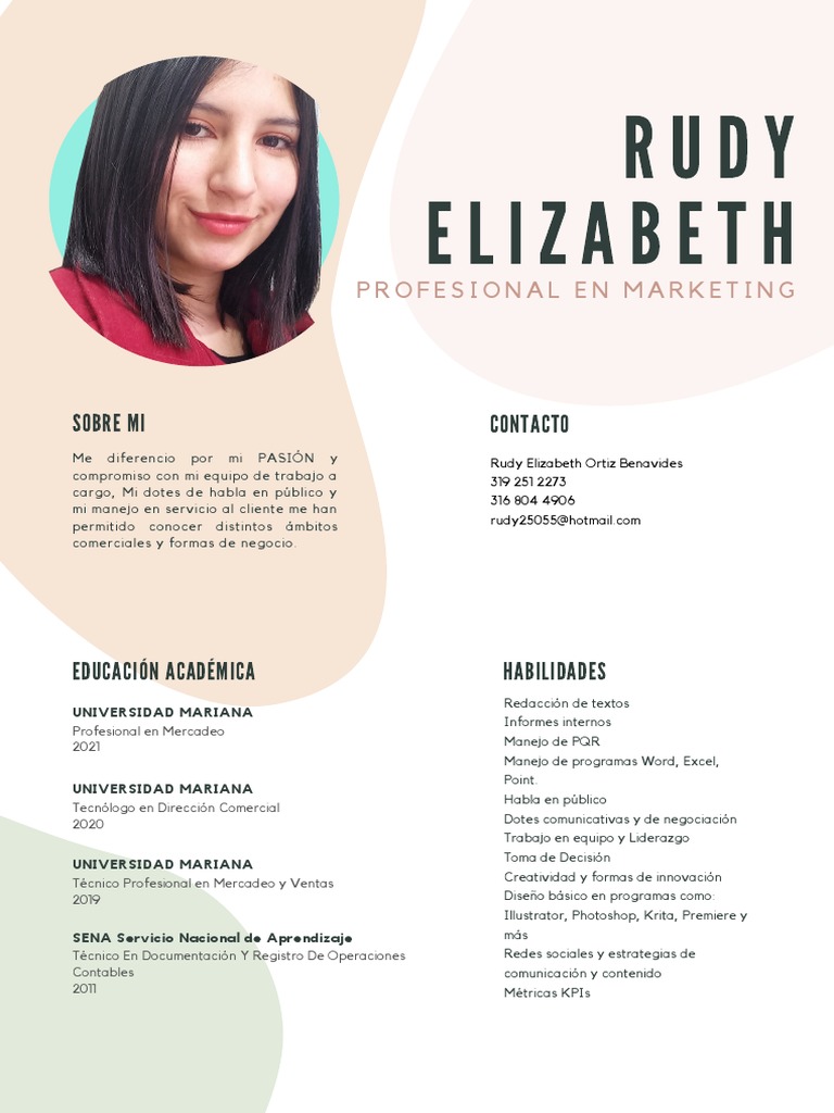 CV Rudy Elizabeth | PDF | Marketing | Turismo
