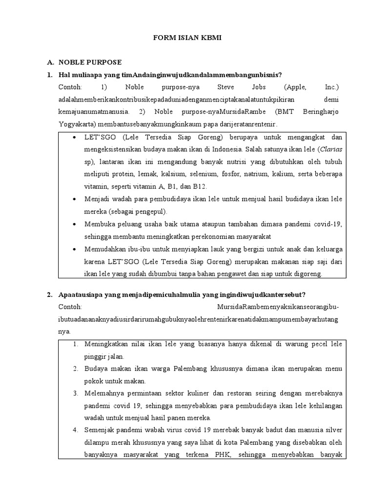 Proposal KBMI LETSGO | PDF