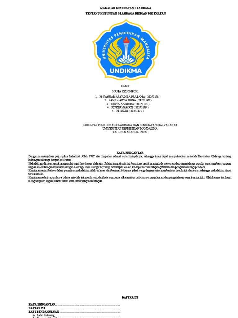 Makalah Kesehatan Olahraga | PDF