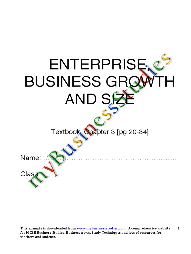 Enterprise Business Growth and Size | PDF | Entrepreneurship | Business