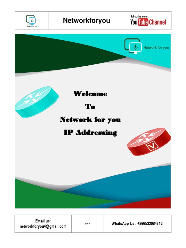 Welcome To Network For You IP Addressing: Networkforyou | PDF | Ip ...