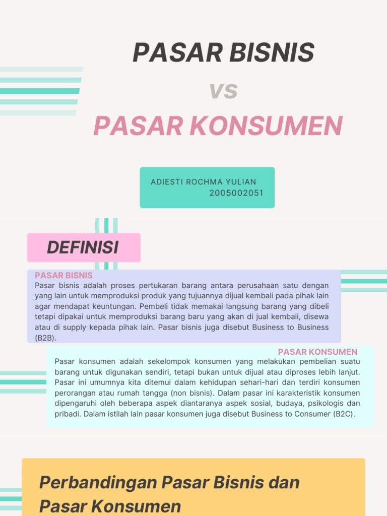 Perbandingan Pasar Bisnis dan Konsumen | PDF
