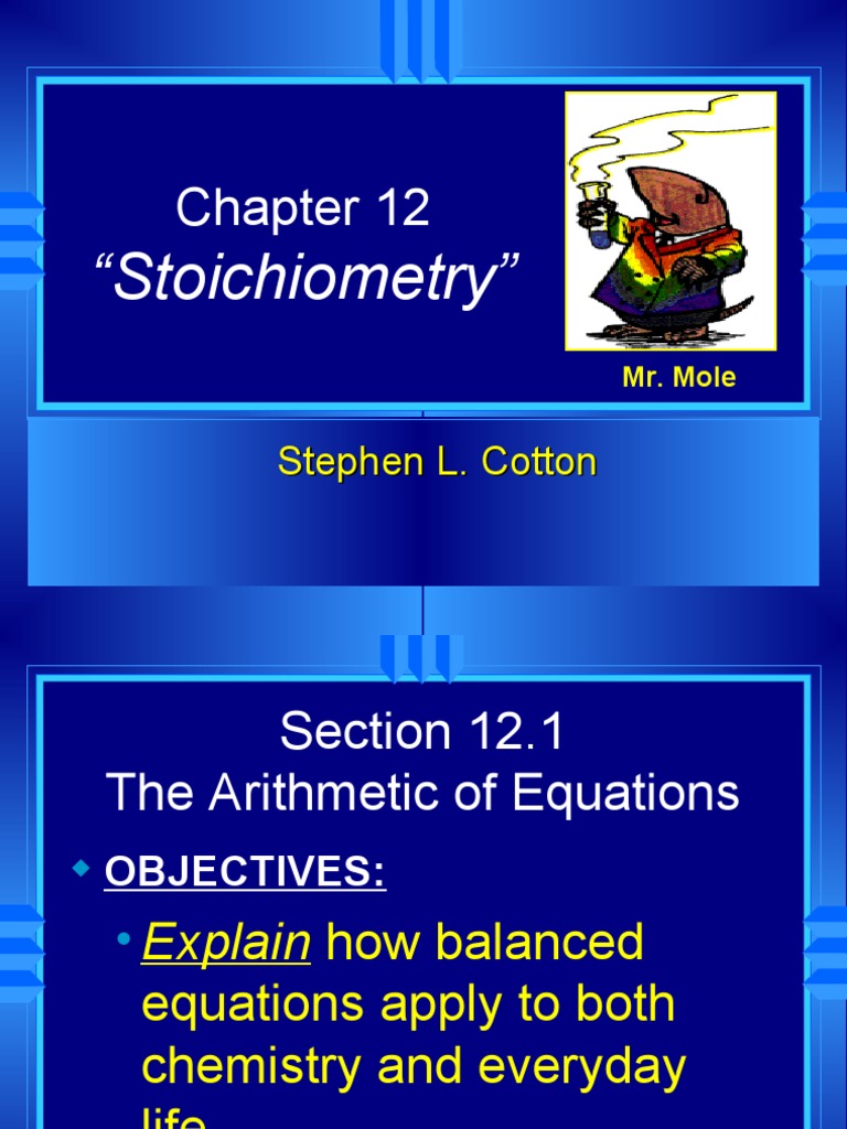Chapter 12 Stoichiometry | PDF | Mole (Unit) | Stoichiometry