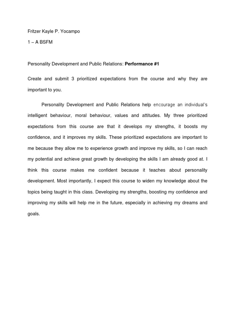 Perdev Performance Task | PDF | Career & Growth