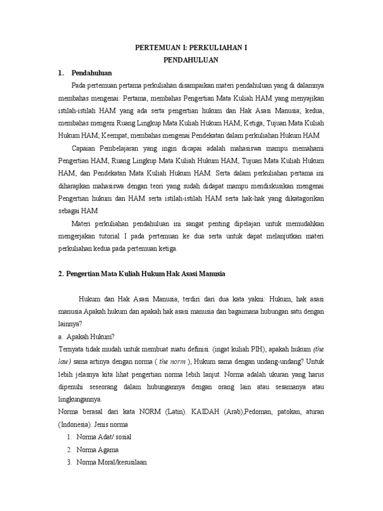 Bahan Ajar Hukum Ham | PDF