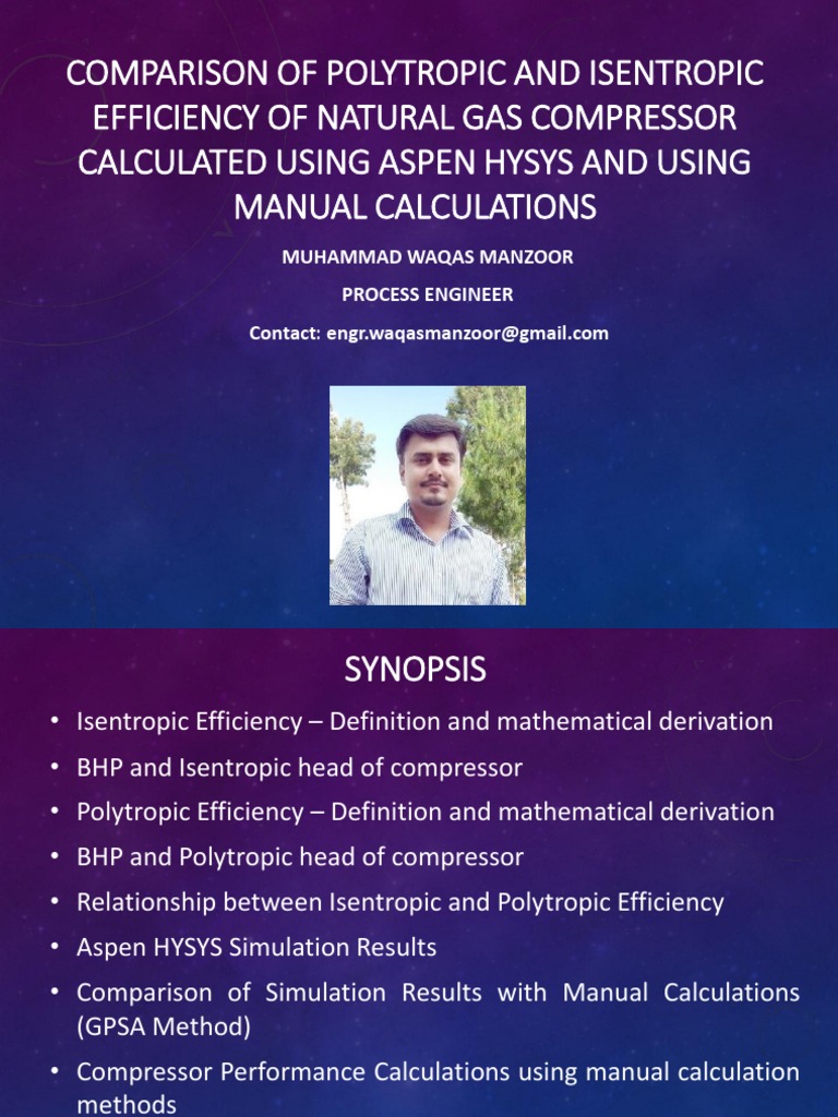 Comparison of Polytropic and Isentropic Efficiency of Natural Gas ...