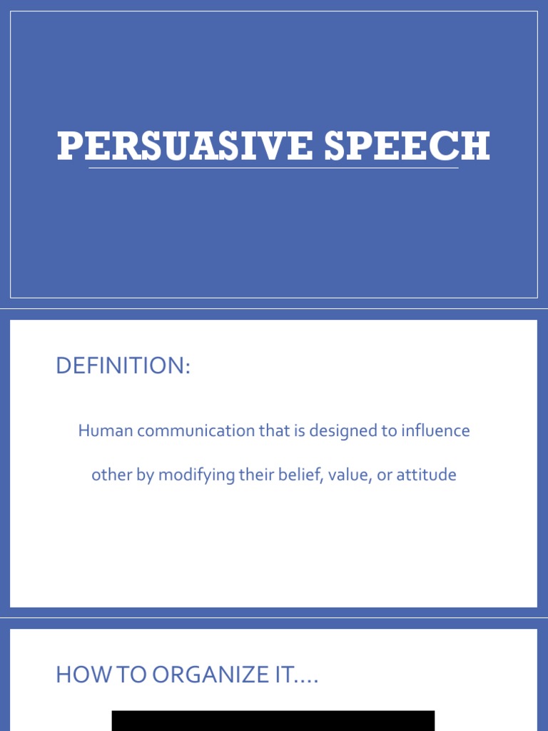 Persuasive Speech | PDF | Persuasion | Cognitive Science
