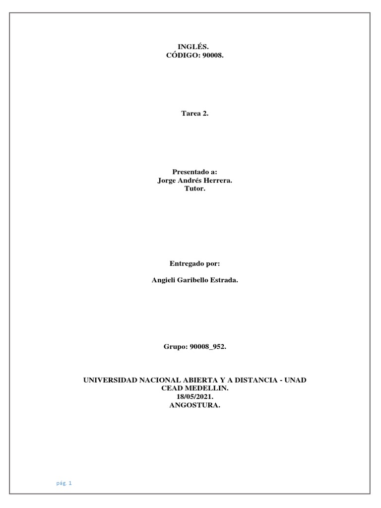 Unit 1 - Task 2 - Writing Task | PDF