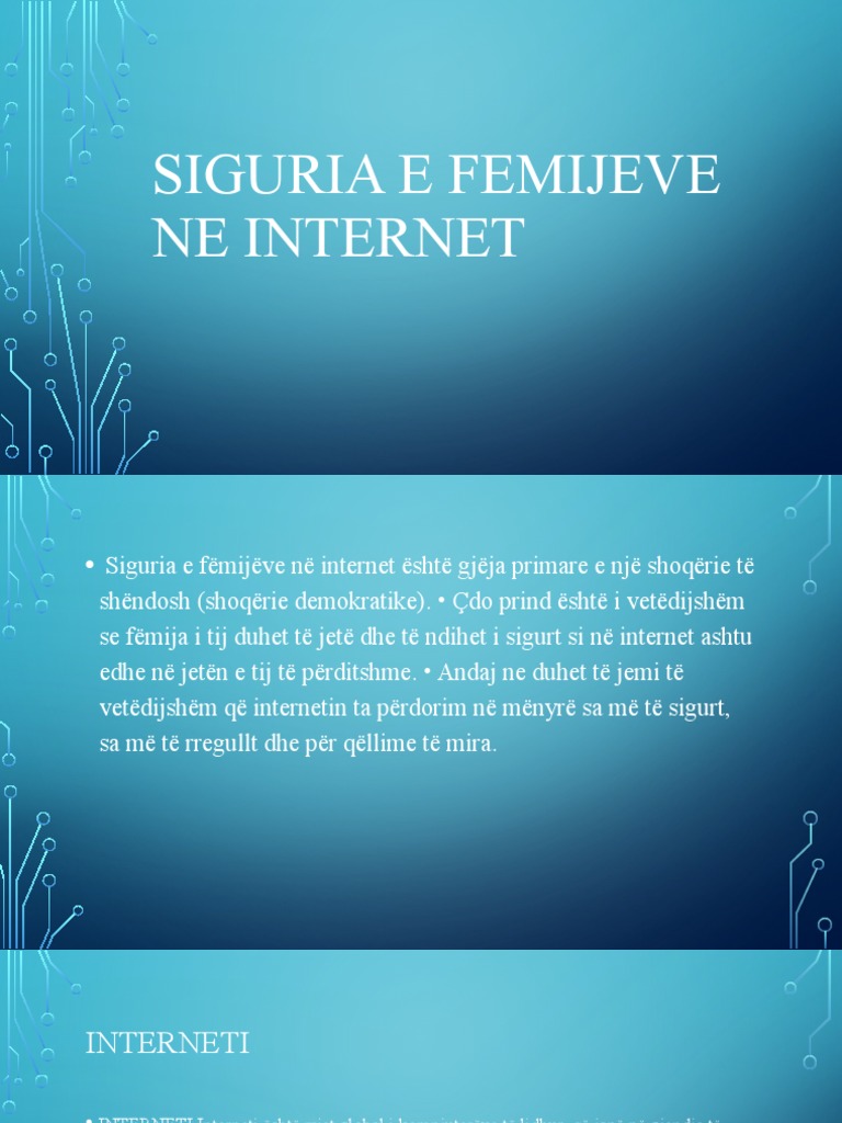Siguria e Femijeve Ne Internet | PDF