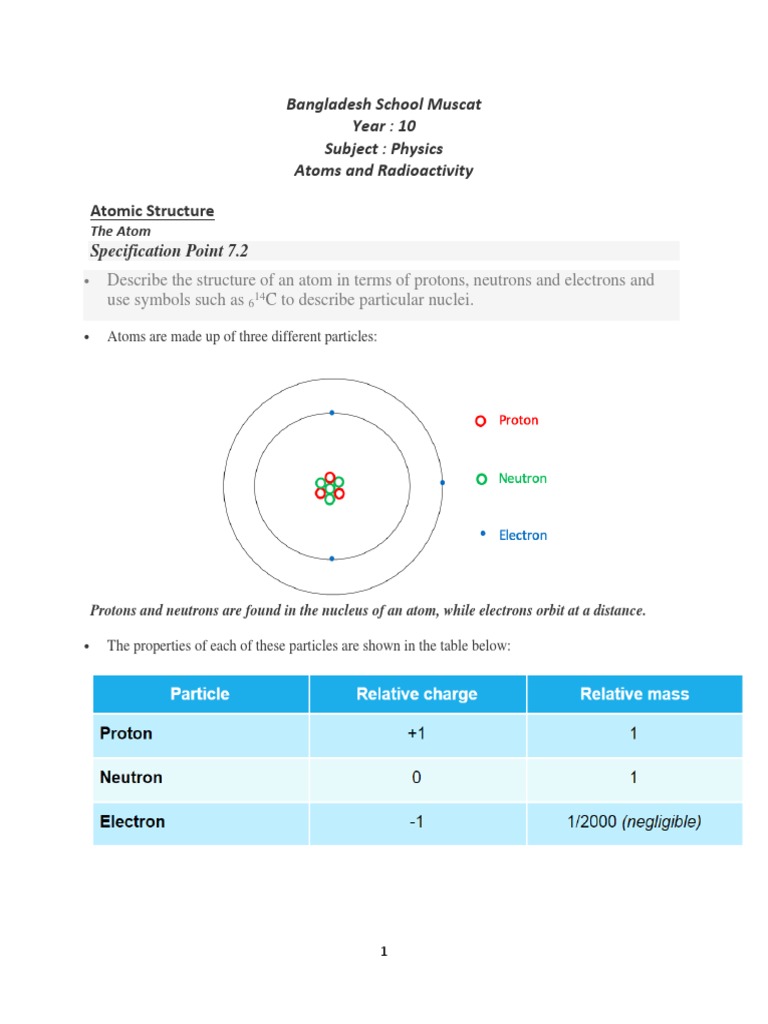 Atoms and Radioactivity | PDF | Atomic Nucleus | Atoms