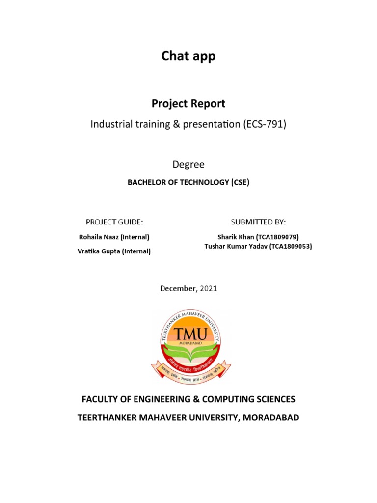 Chat App Report | PDF | Application Software | Software