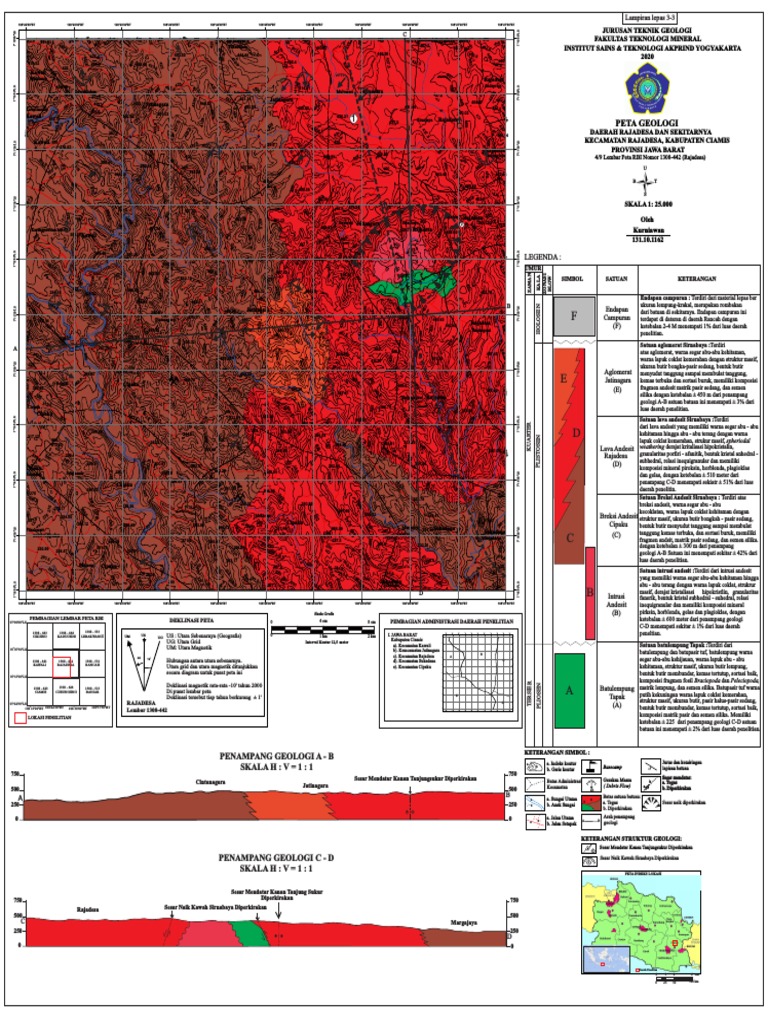Peta Geologi: Penampang Geologi A - B Skala H: V 1: 1 | PDF