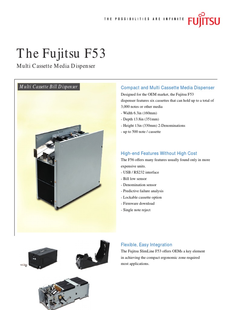 The Fujitsu F53: Multi Cassette Media Dispenser | PDF | Compact ...