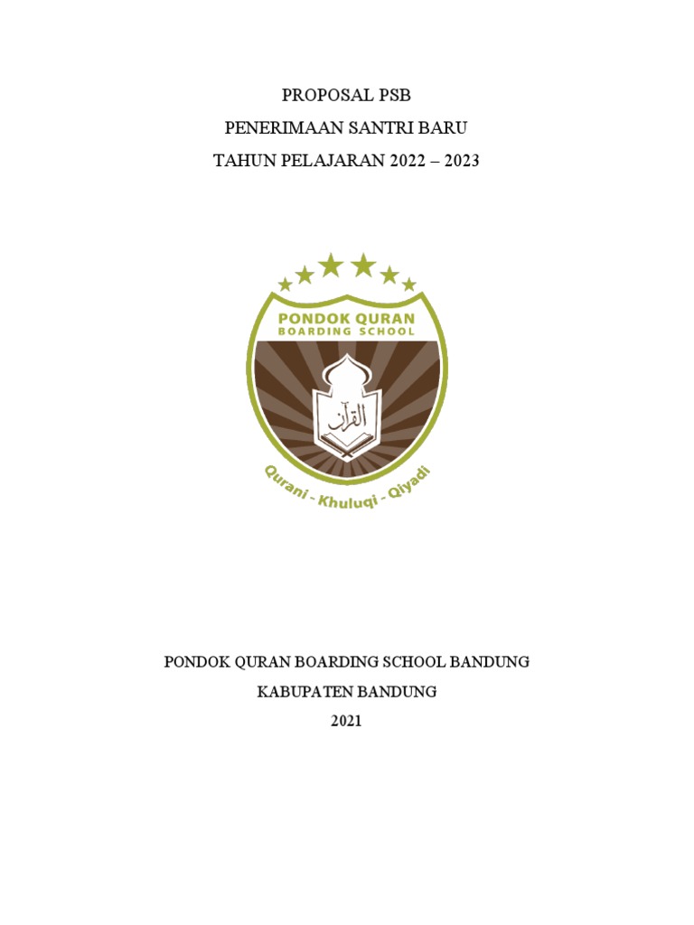 Proposal Kegiatan PSB | PDF