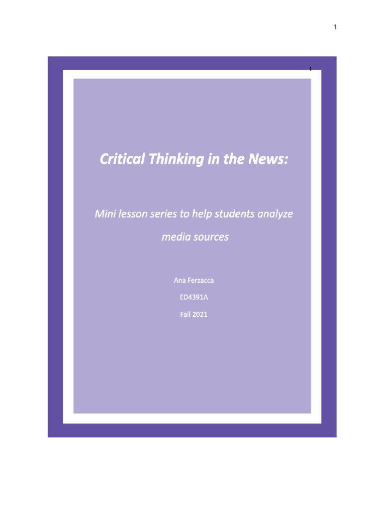 Critical Thinking for Grade 9 Students | PDF | Argument | Critical Thinking