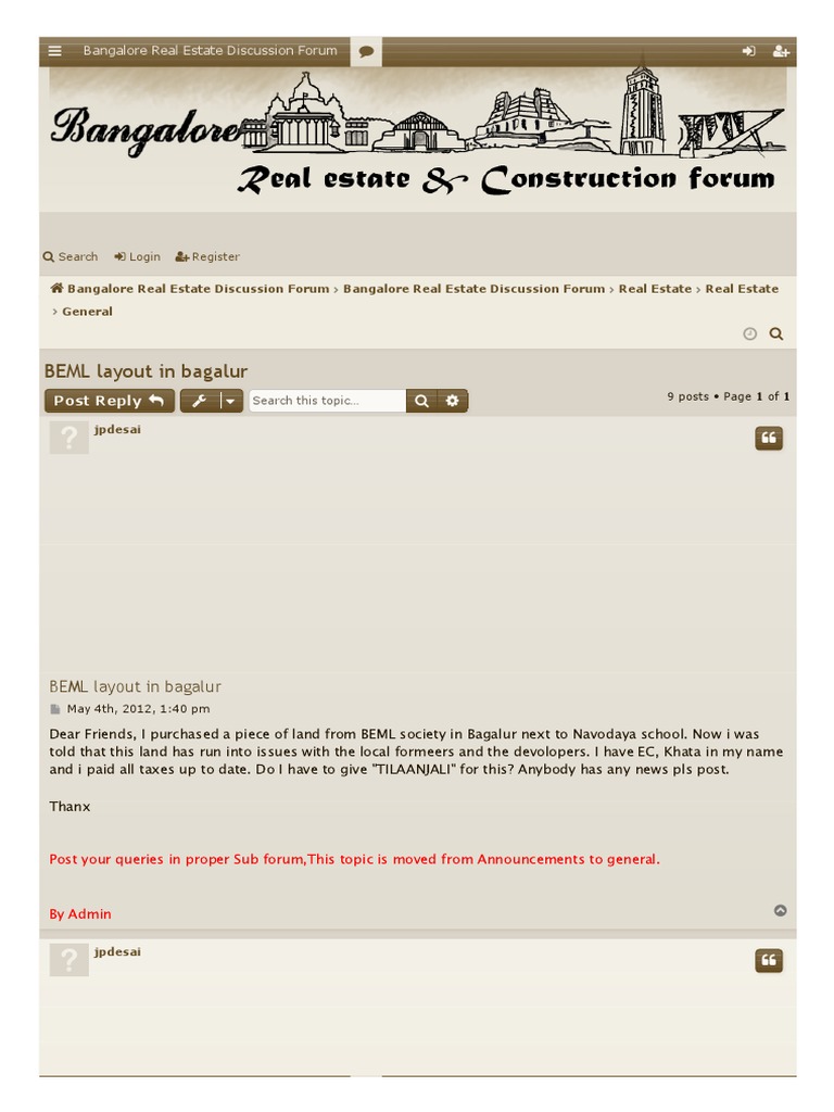 BEML Layout in Bagalur | PDF | Internet Forum | Computing