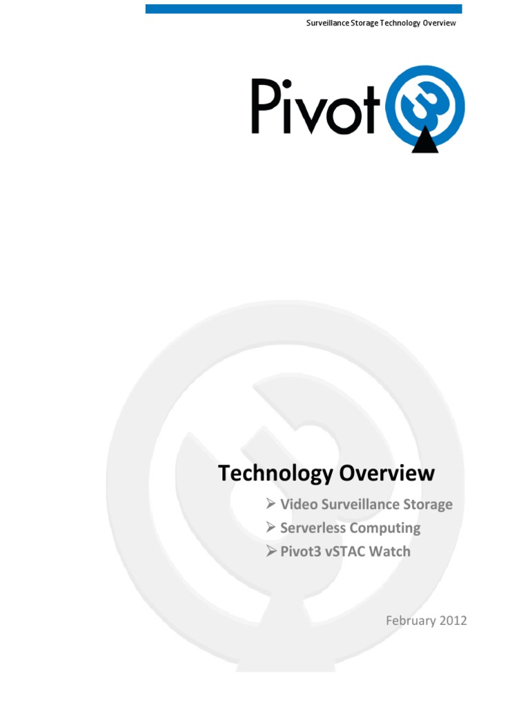 Technology Overview: Video Surveillance Storage Serverless Computing Pivot3 vSTAC Watch | PDF ...