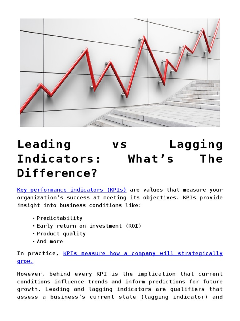 Leading Vs Lagging Indicators: What'S The Difference?: Key Performance ...