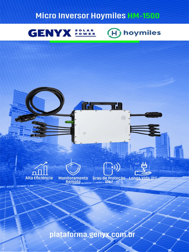 Micro Inversor Hoymiles HM-1500: Especificações | PDF
