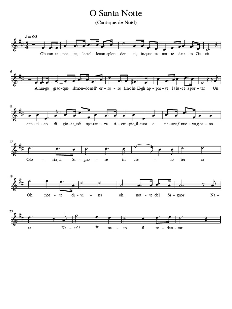 O Santa Notte | PDF