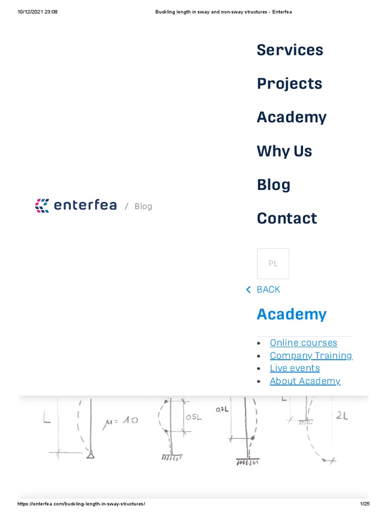 Buckling Length in Sway and Non-Sway Structures - Enterfea | PDF | Buckling | Applied And ...