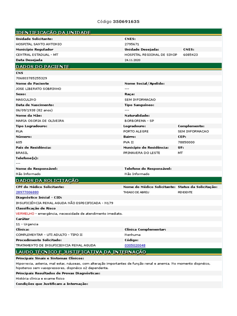 SISREG III - Servidor de Producao | PDF | Medicina Clínica ...