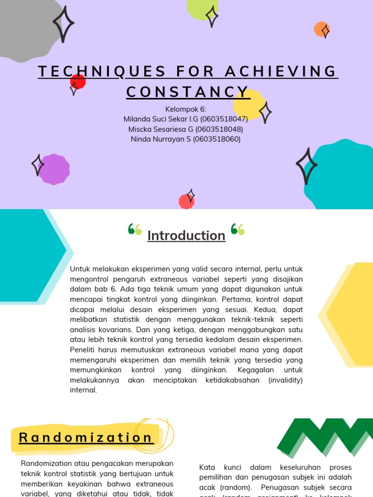 Kelompok 6 - BAB. 7 Techniques For Achieving Constancy | PDF