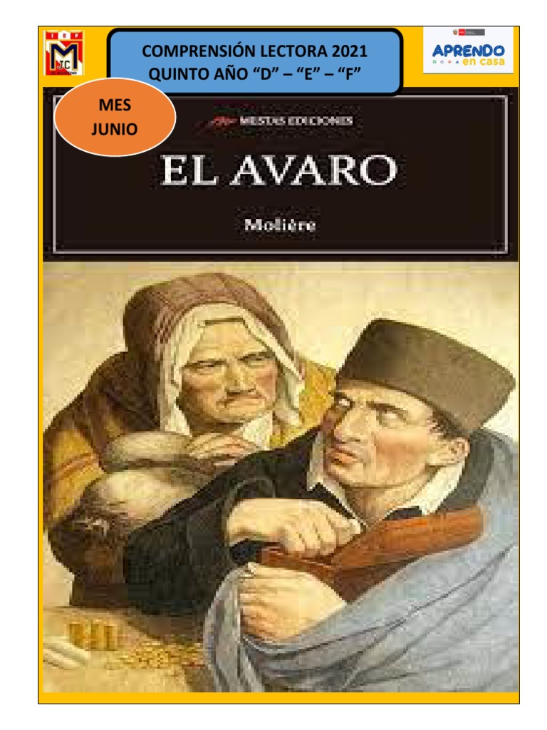 Obra El Avaro 5° Año-Junio 2021 | PDF | Molière