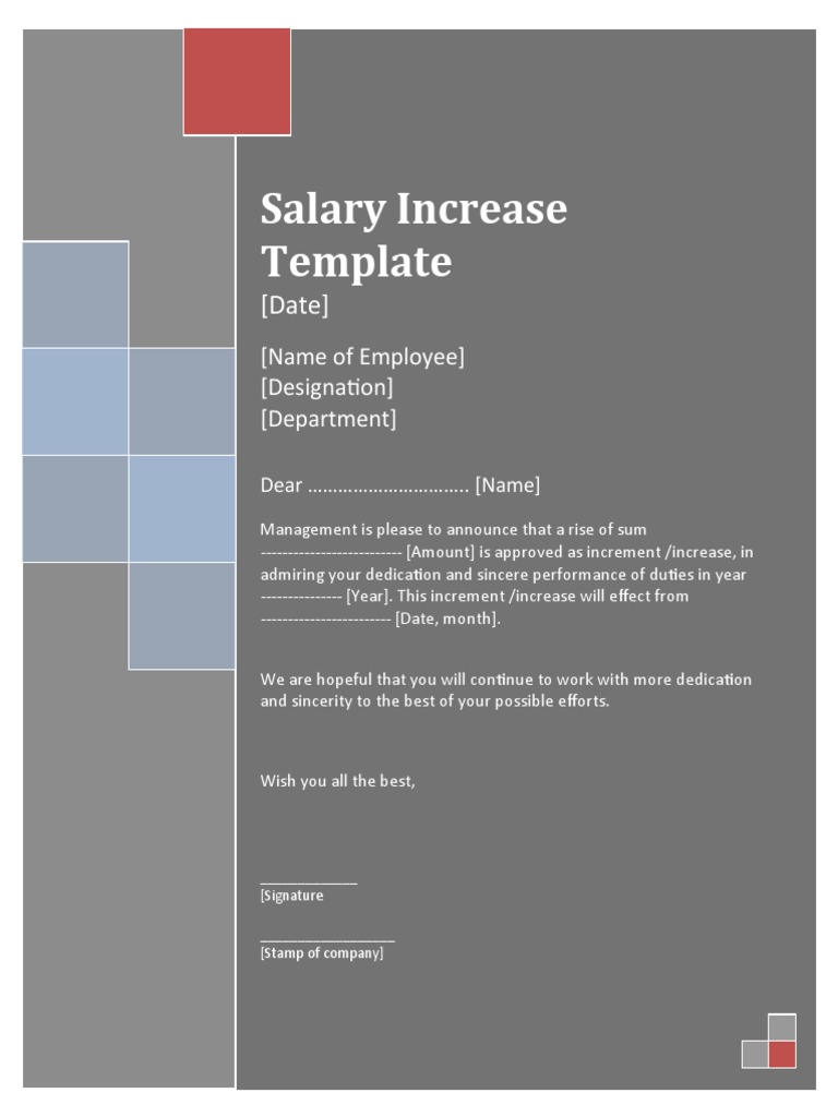 Salary Increase Template | PDF