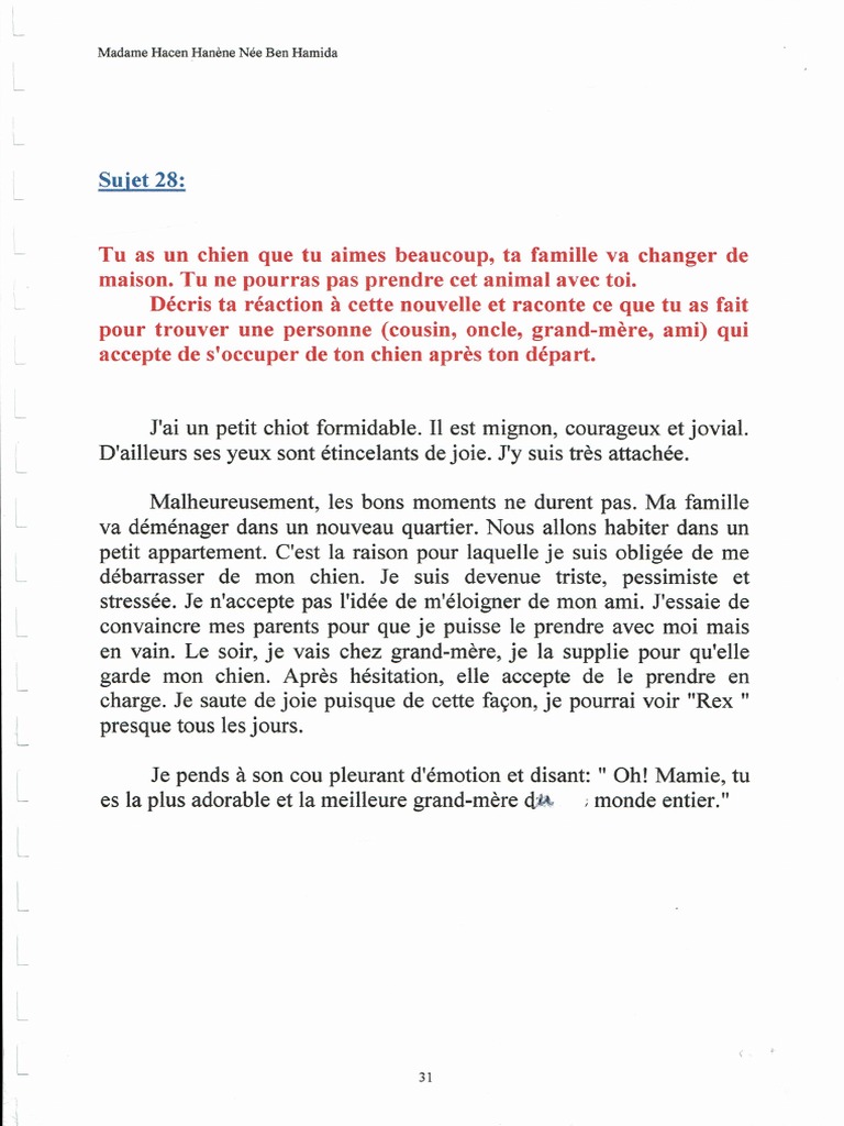 PRODUCTION Ecrite Partie 2 | PDF