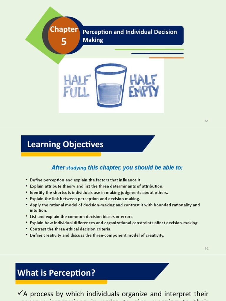 OB Chapter 5 | PDF | Bias | Decision Making