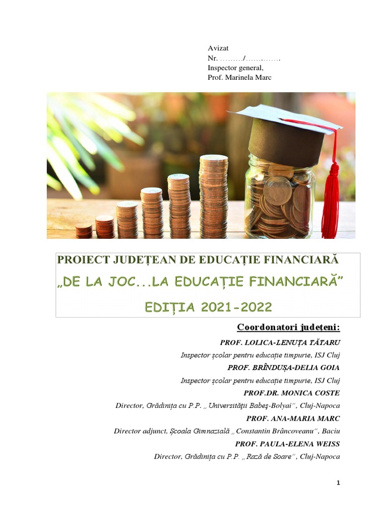 Proiect Educatie Financiara 2021-2022 IOANA | PDF