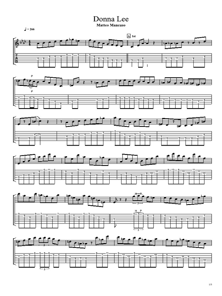 Matteo Mancuso - Donna Lee | PDF