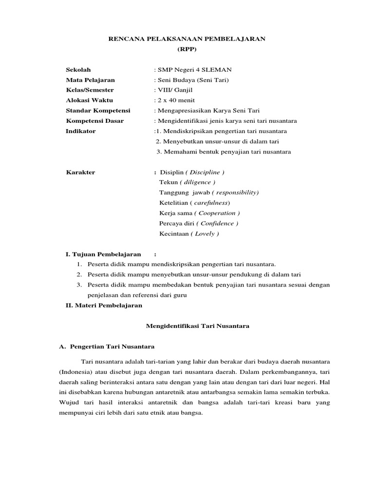 RPP Selasa Ini | PDF