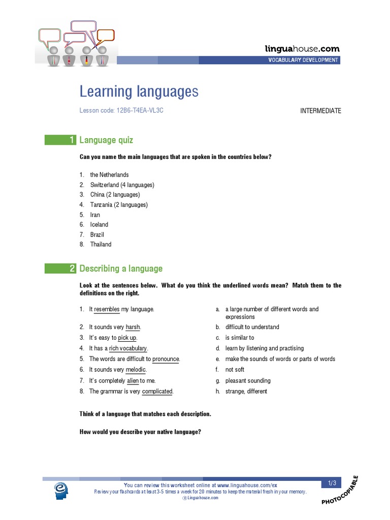 Learning Languages: Language Quiz | PDF | Part Of Speech | Adverb