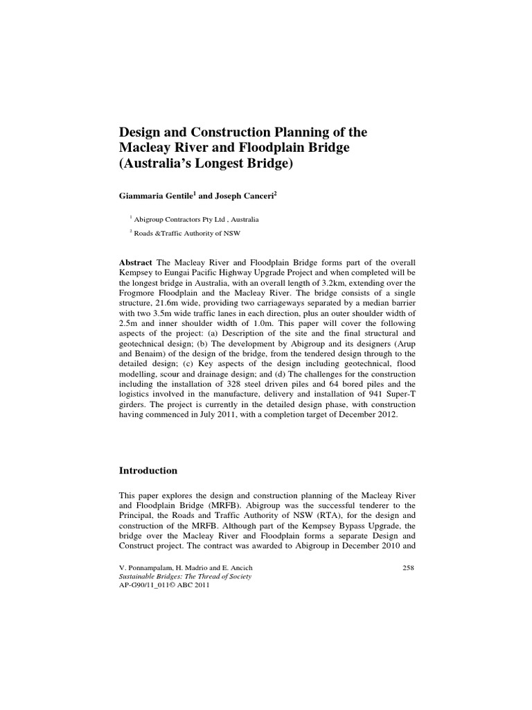 Design and Construction Planning of The Macleay River and Floodplain ...